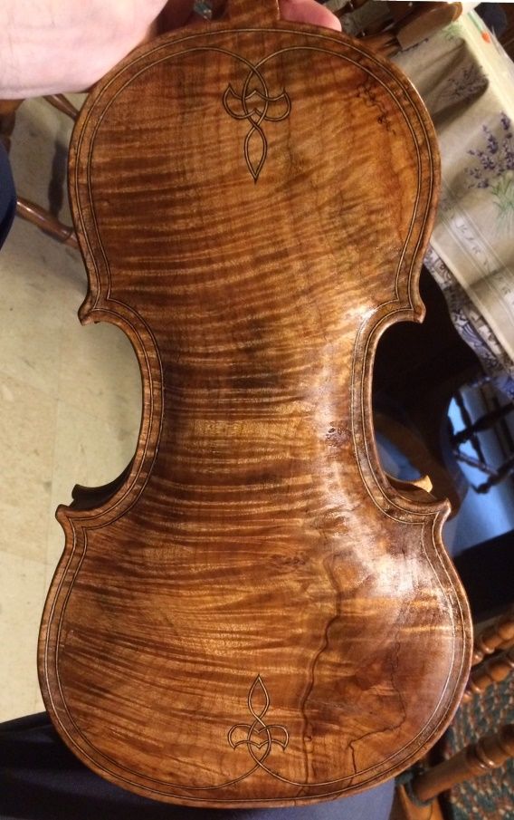 Commissioned 5-String Varnish Progress | Five String Fiddles